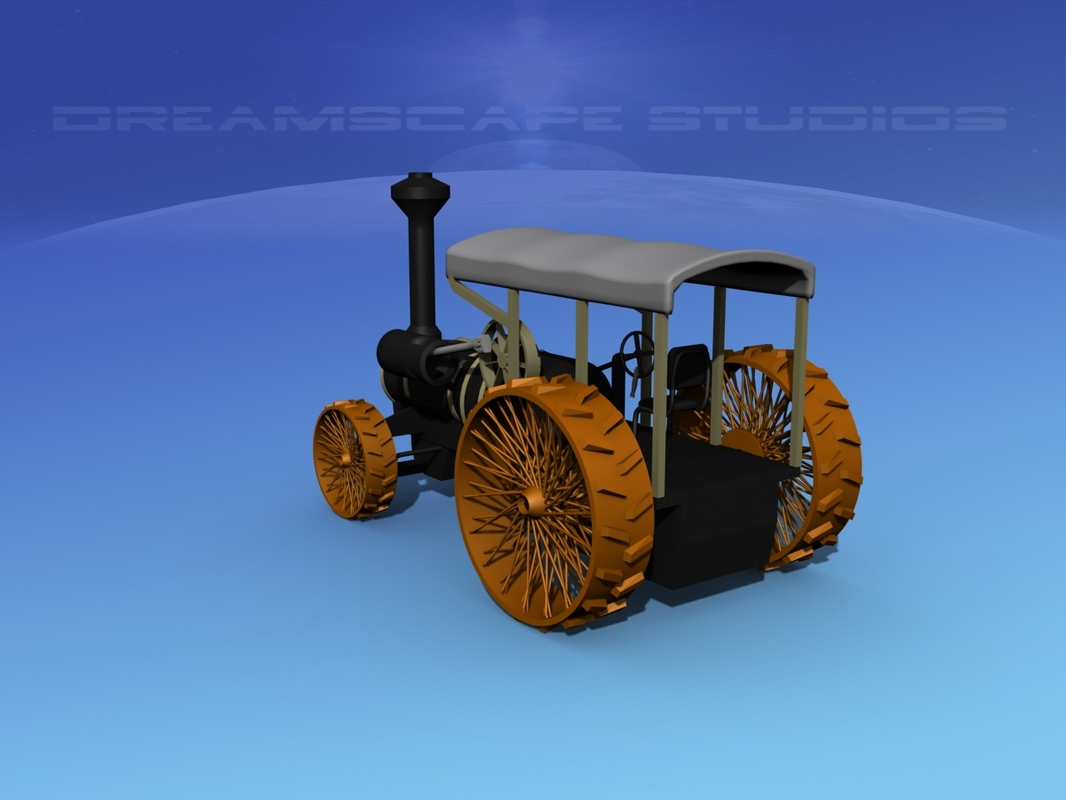 3d model tractor steam