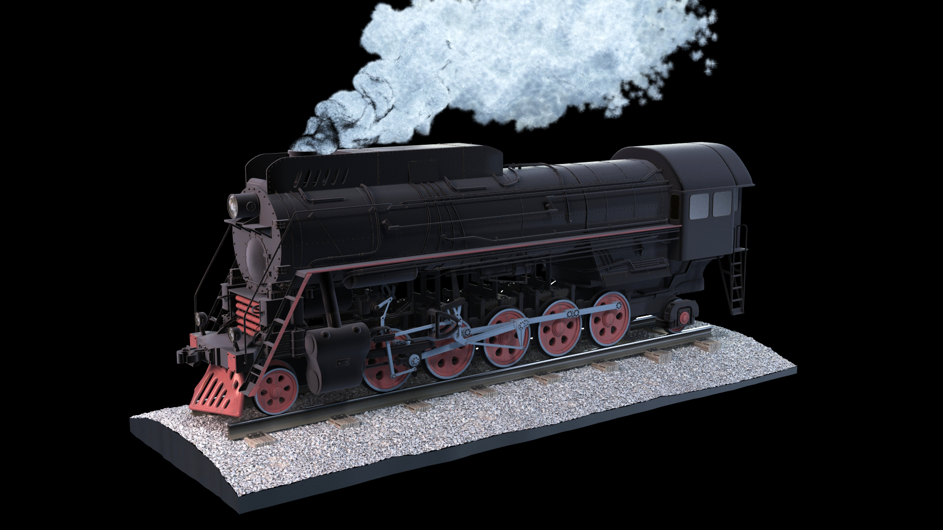3d steam locomotive model