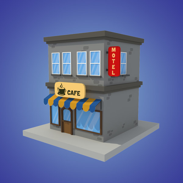 stylized store 3d max