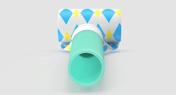 party horn 03 blue 3d model