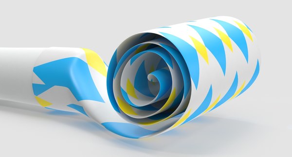 party horn 03 blue 3d model