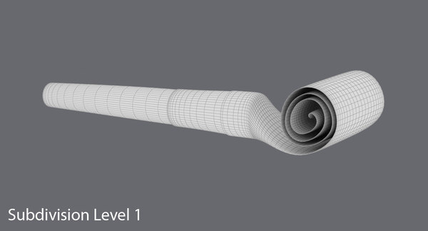 party horn 03 blue 3d model
