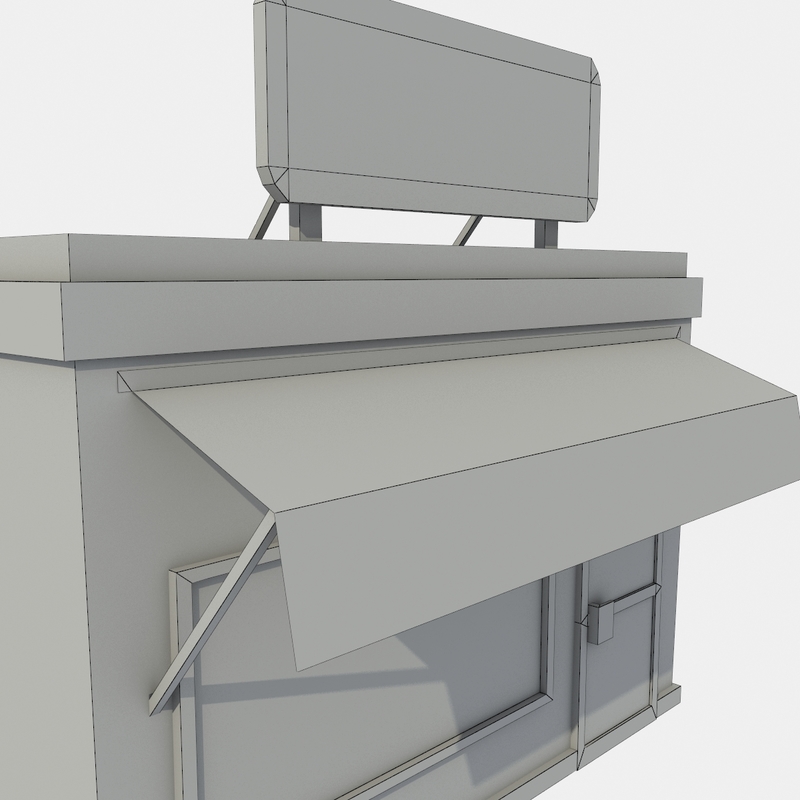 stylized store 3d max