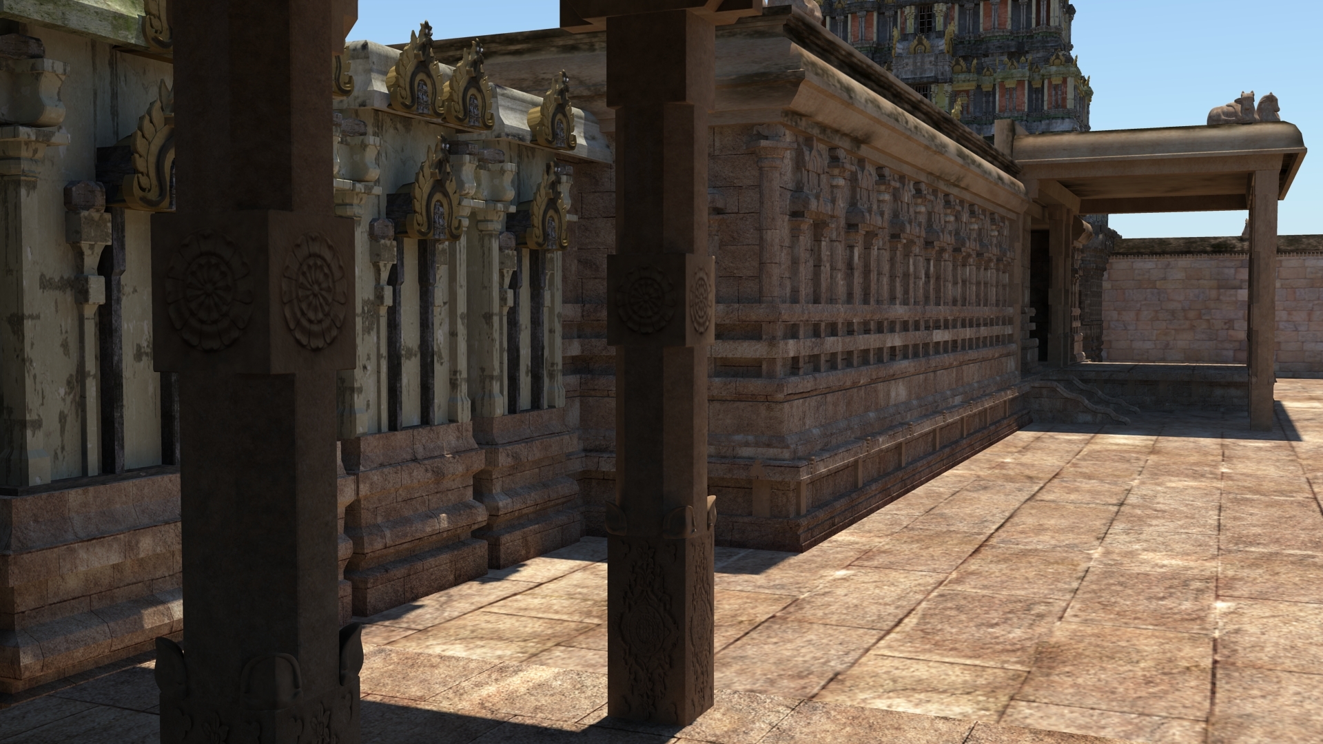 indian temple 3d model