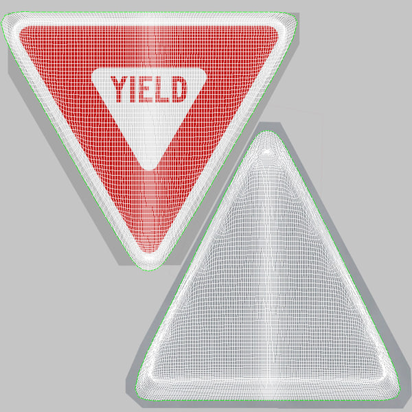 3d model yield sign