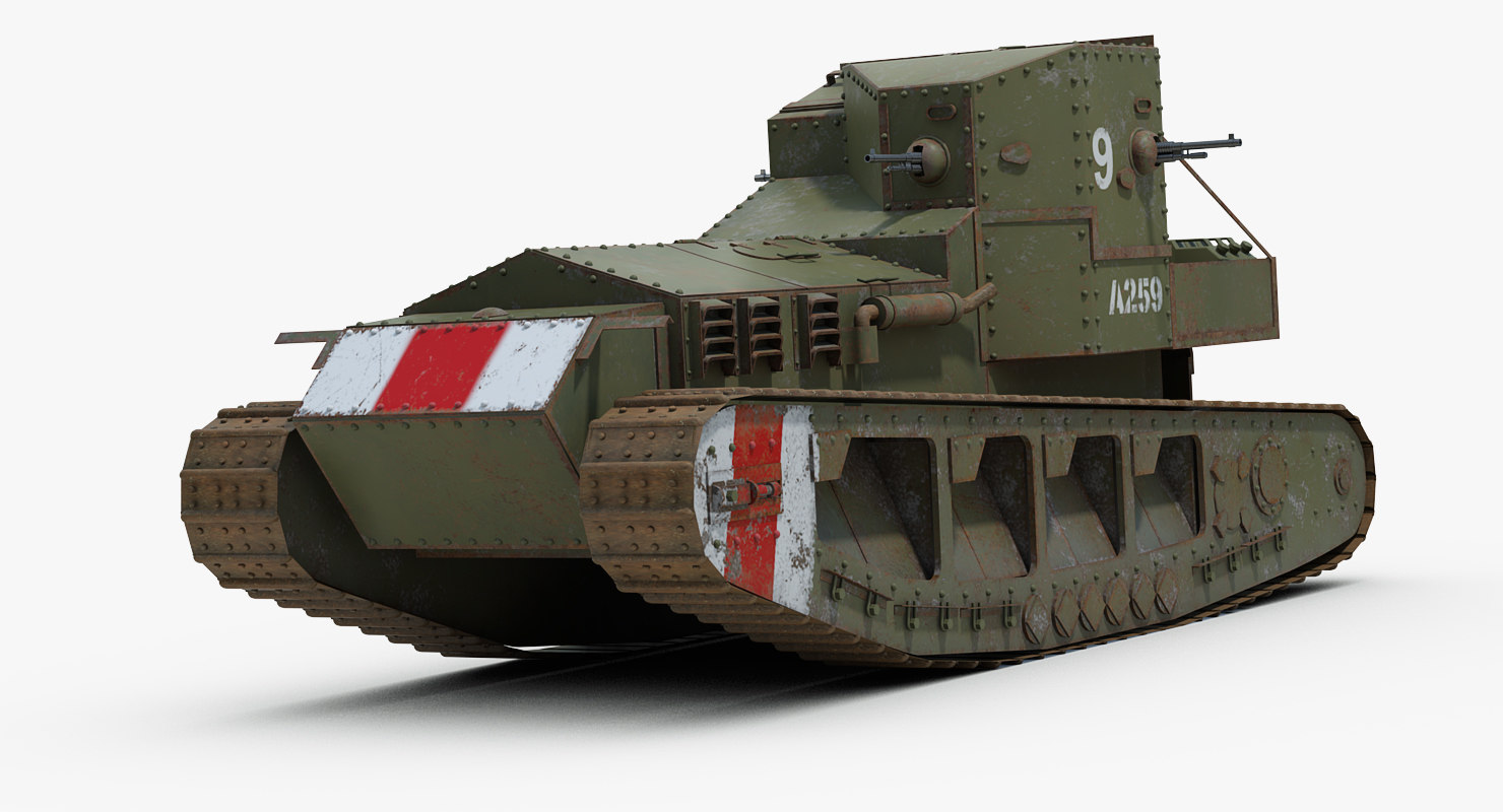 ww1 whippet mark tank 3d 3ds