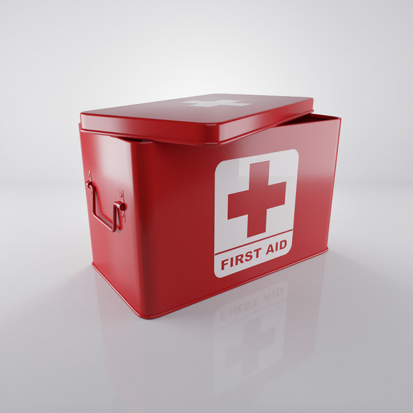 3d model red medicine box