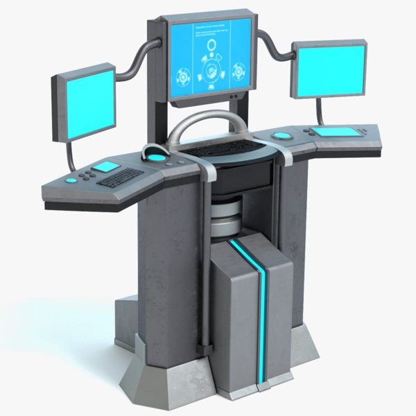 3d sci-fi medical scanner