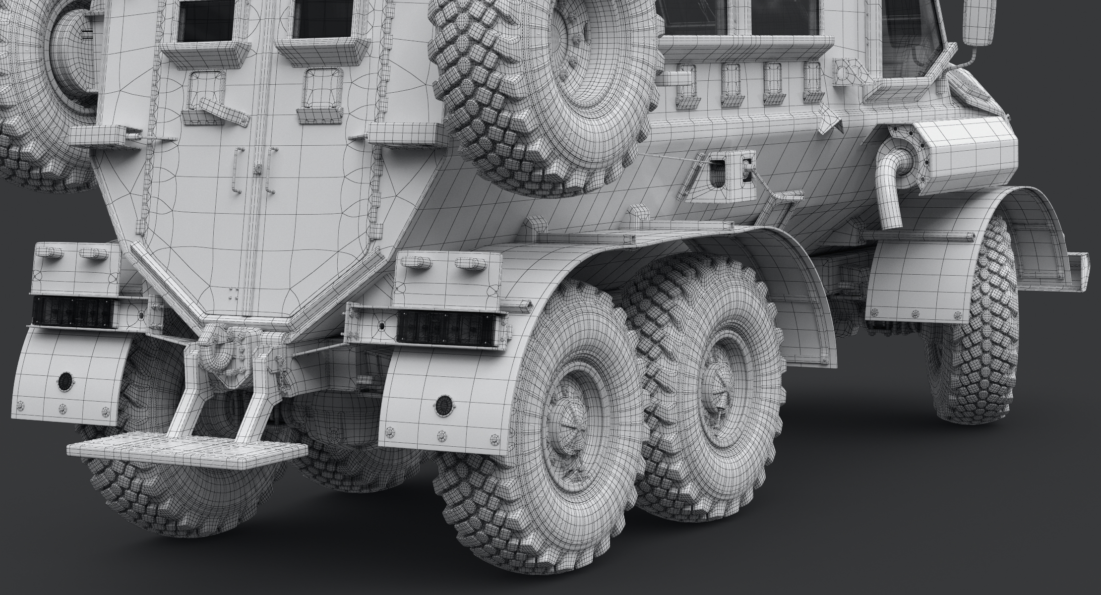 3d truck military casspir mk model