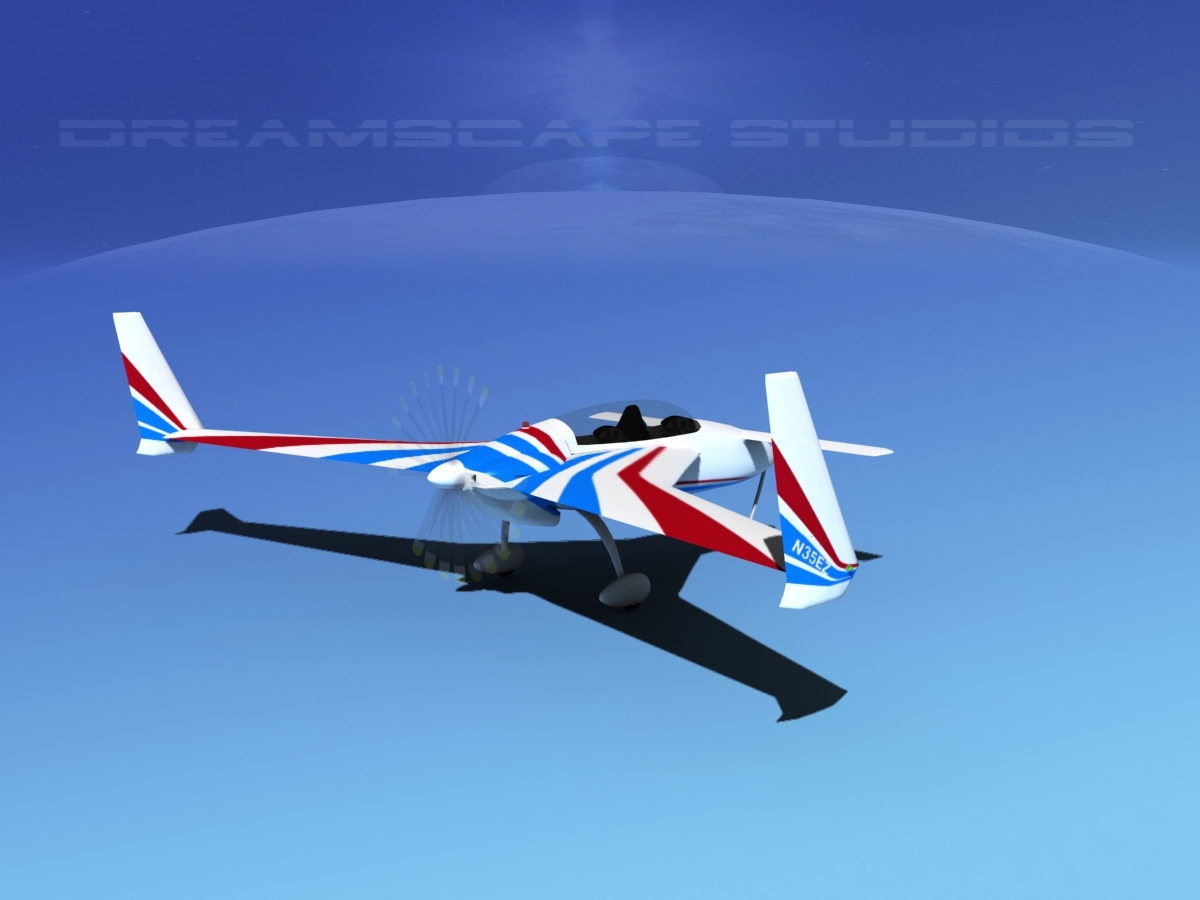 3d model rutan long ez