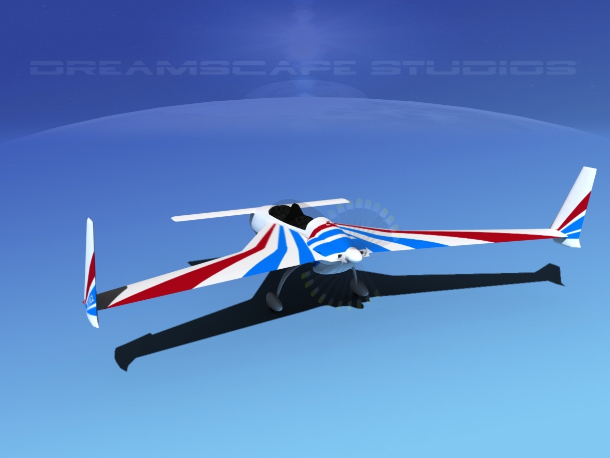 3d model rutan long ez