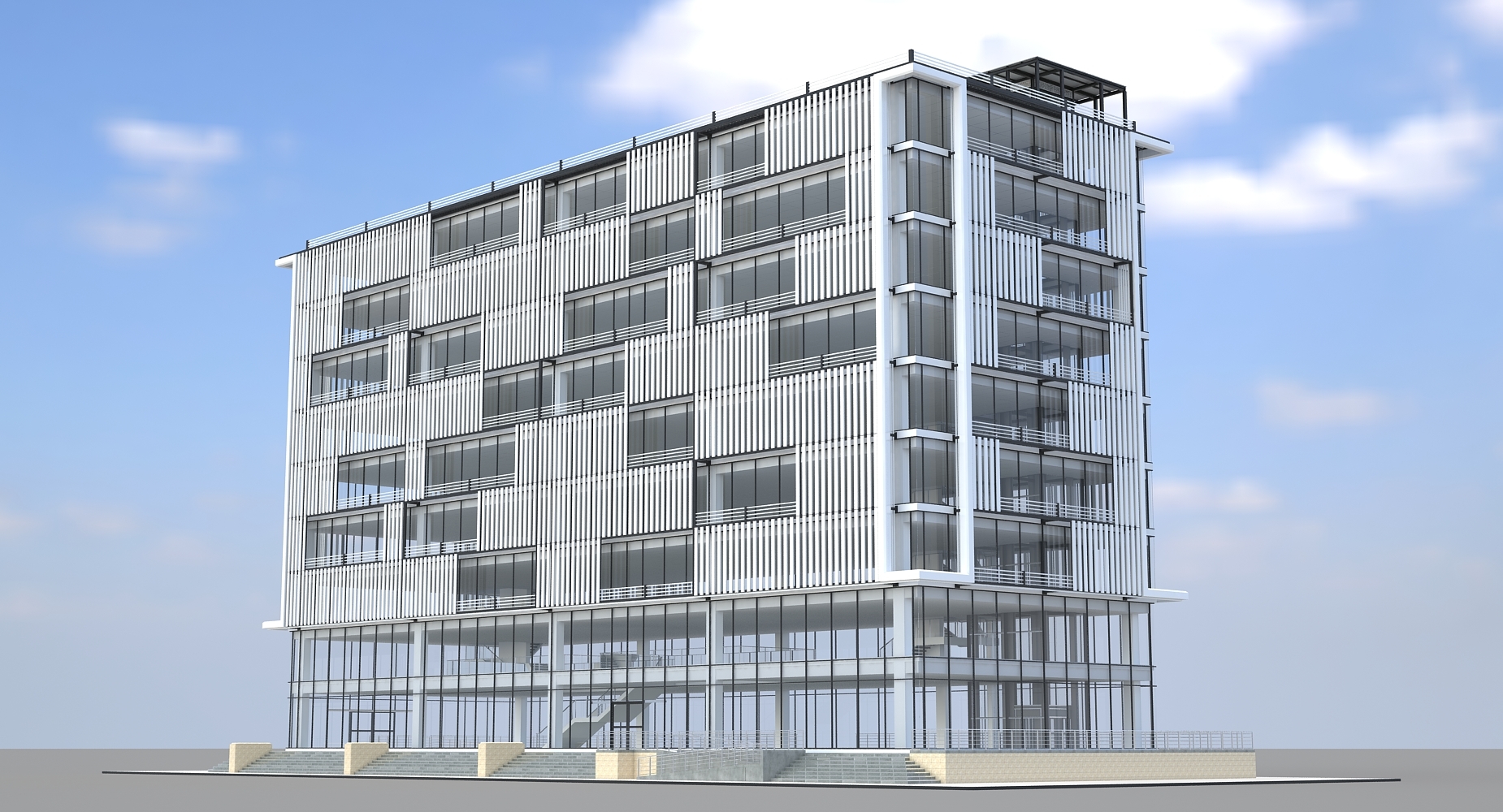 office building 1 interior 3d max