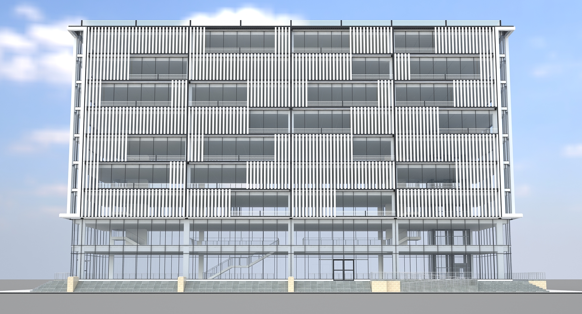 office building 1 interior 3d max