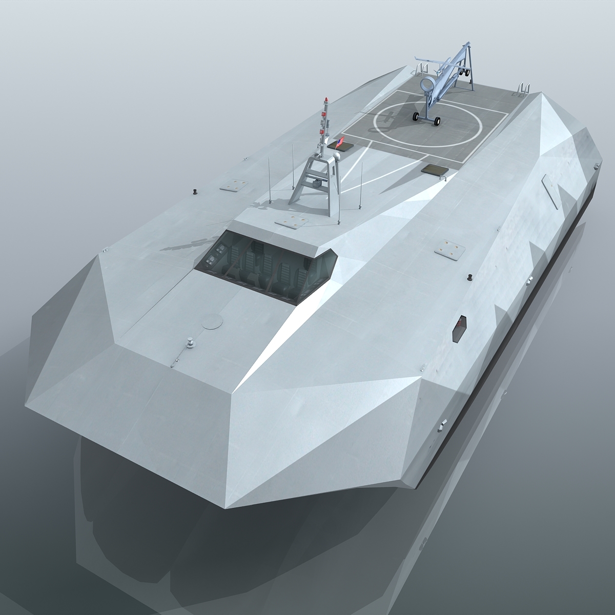 navy m80 stiletto stealth ship 3d model