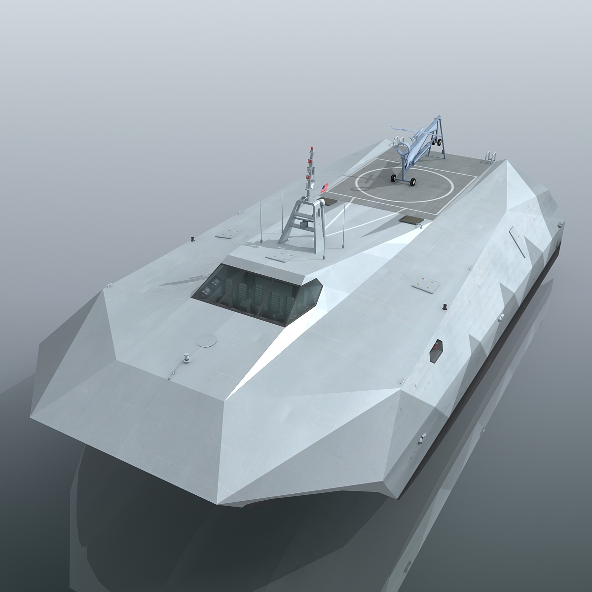 navy m80 stiletto stealth ship 3d model