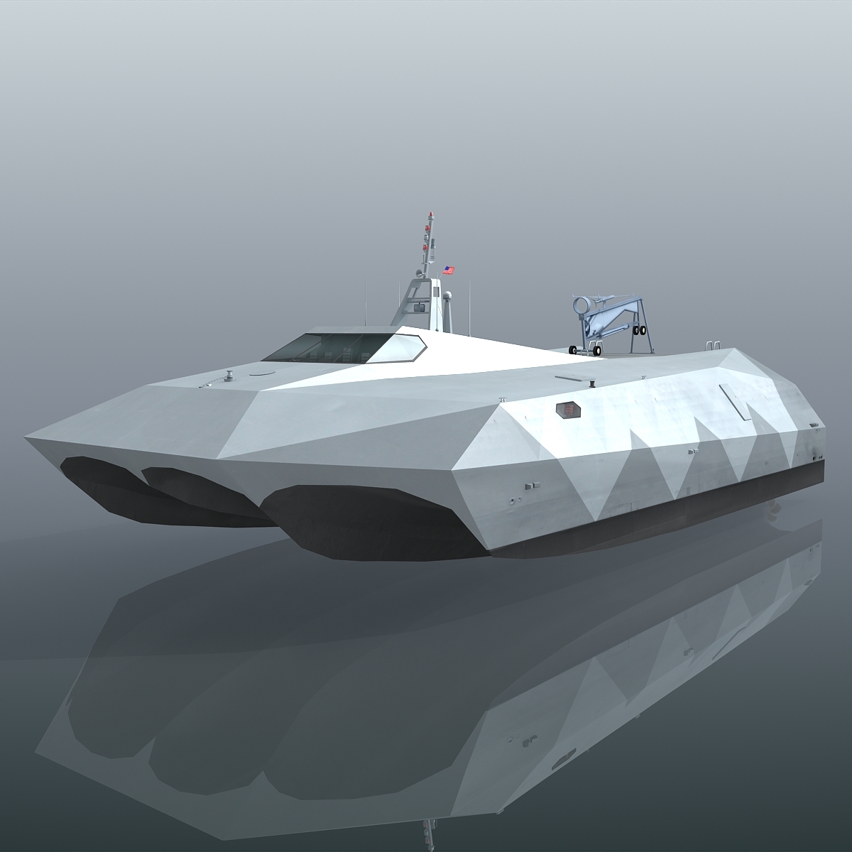 navy m80 stiletto stealth ship 3d model