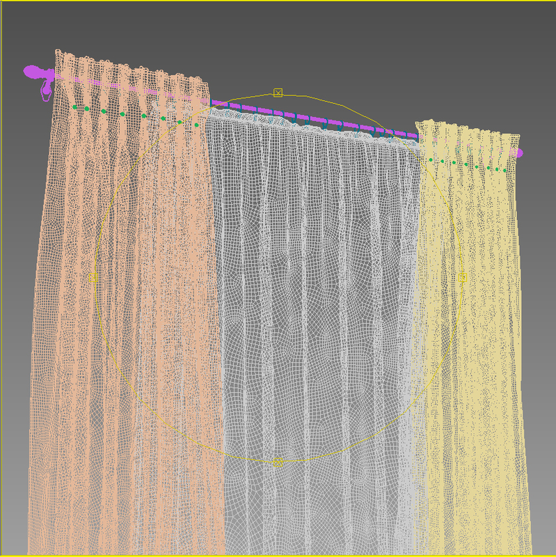 curtain 3d max