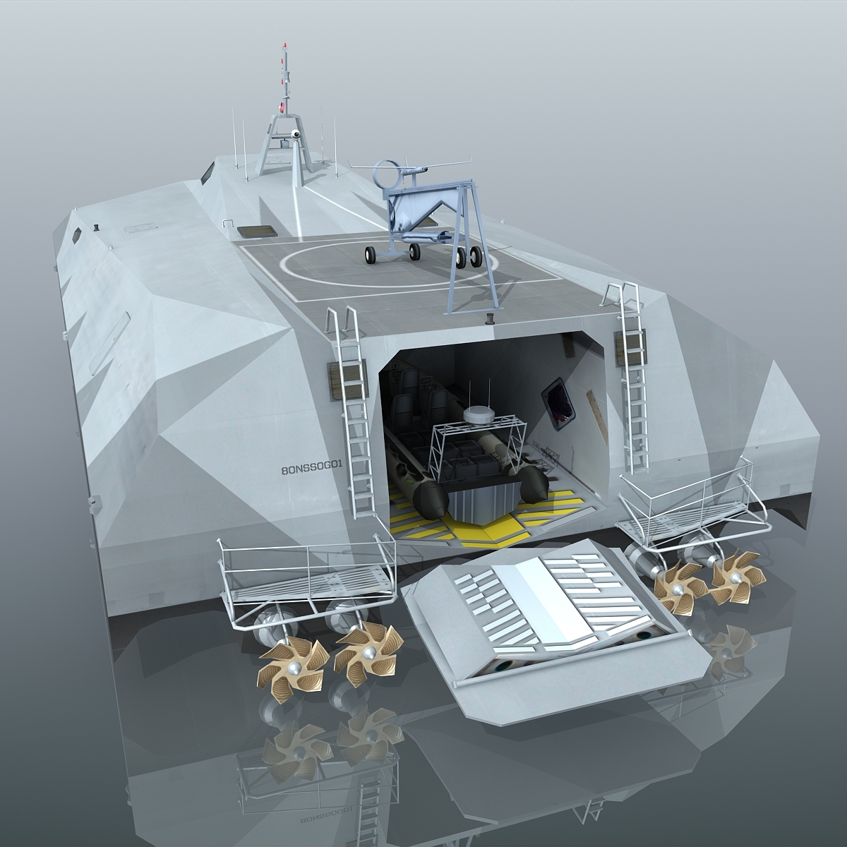 navy m80 stiletto 3d max