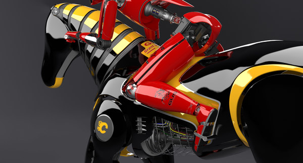 horse gallop robot rigged 3d model