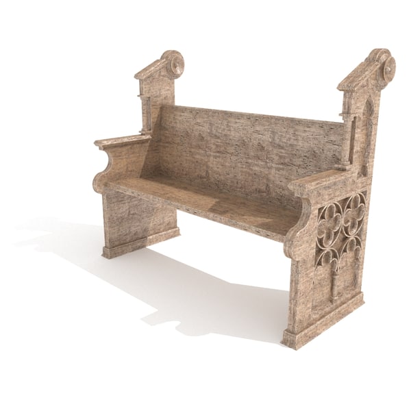 church bench 3d max