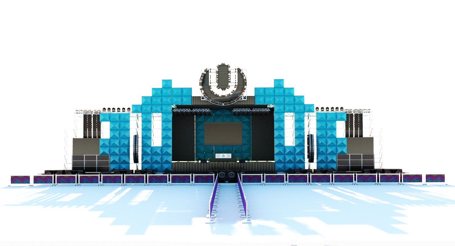 3d umf-ultra music festival main model