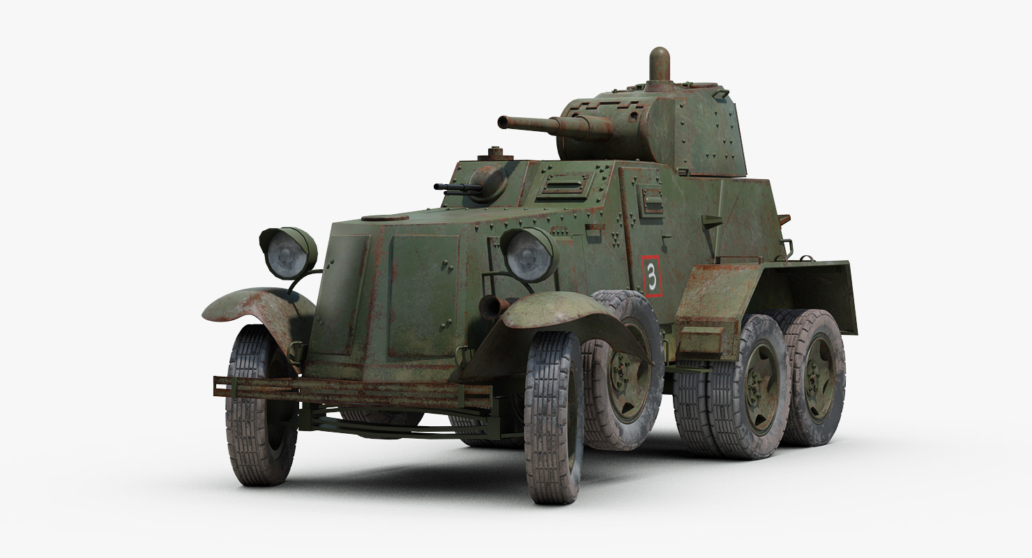3d ww2 soviet ba10 armored