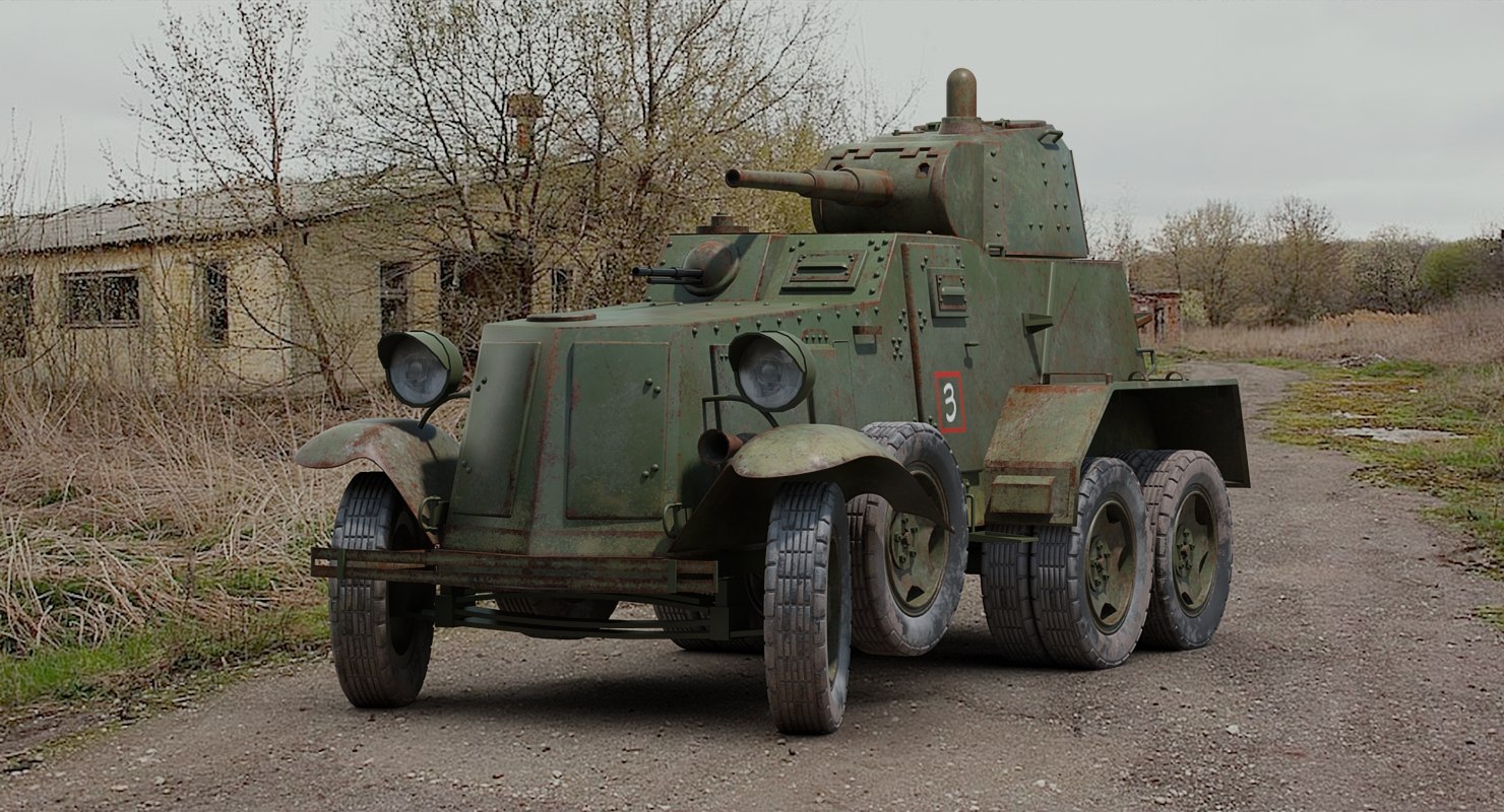 3d ww2 soviet ba10 armored