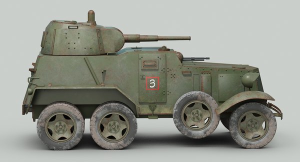3d ww2 soviet ba10 armored