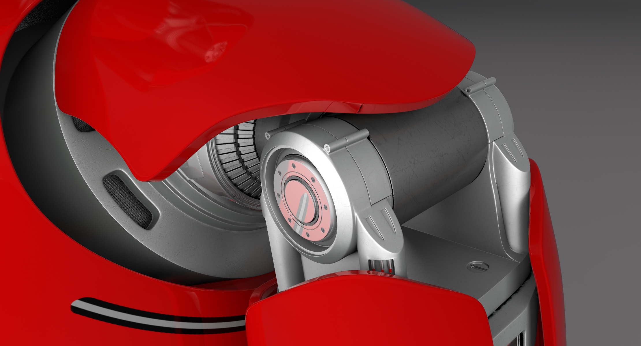 horse gallop robot rigged 3d model