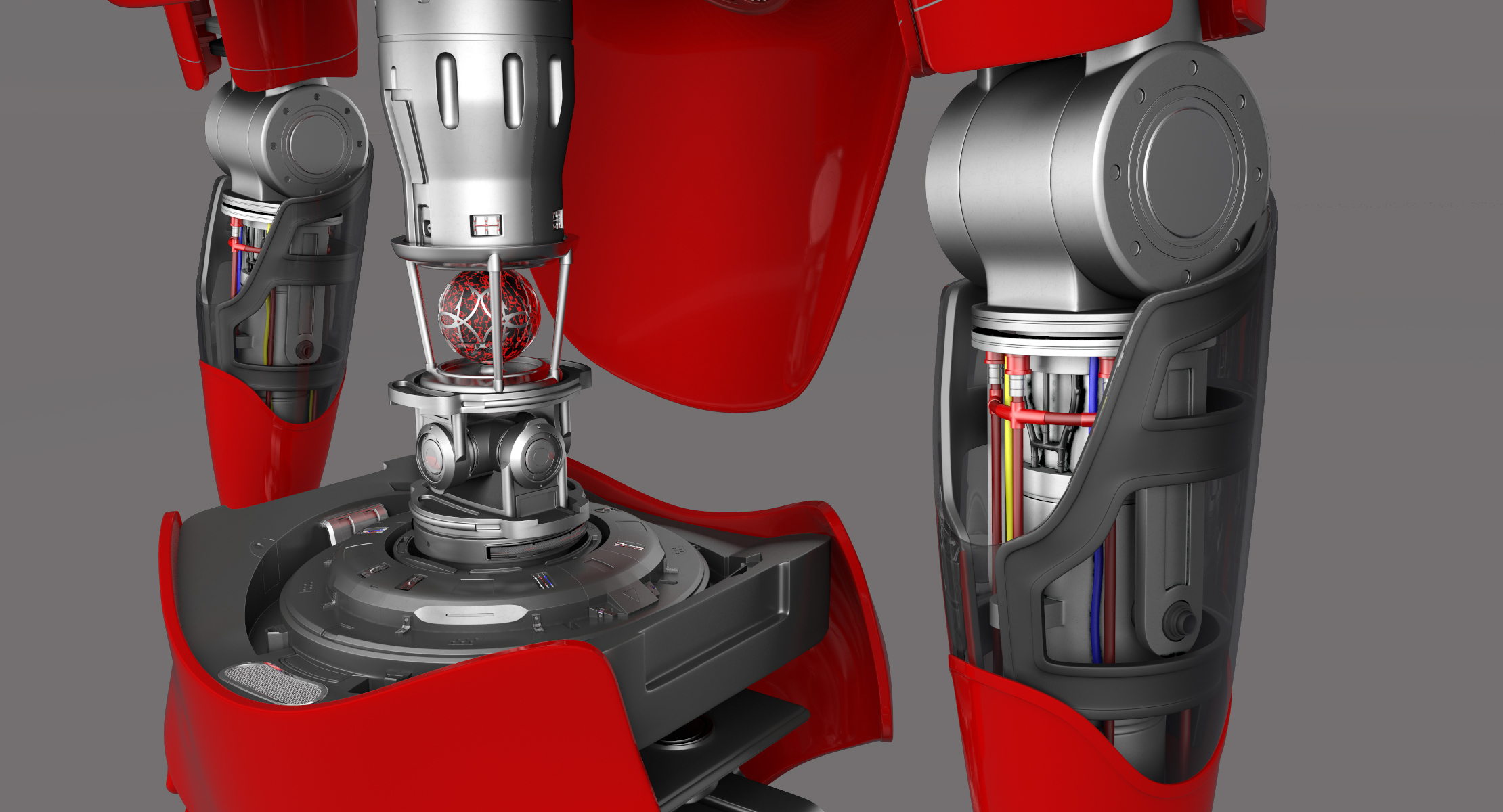 horse gallop robot rigged 3d model