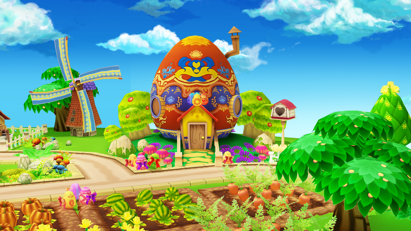 eggs easter village 3d max