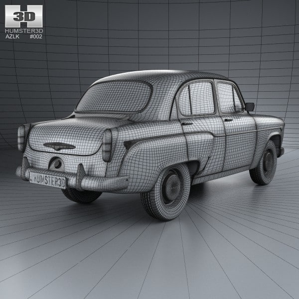 azlk moskvitch 402 3d model