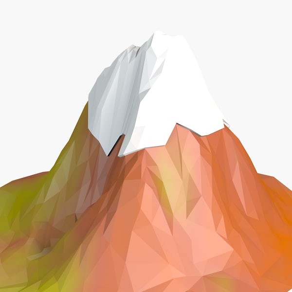 3d cartoon mountain model