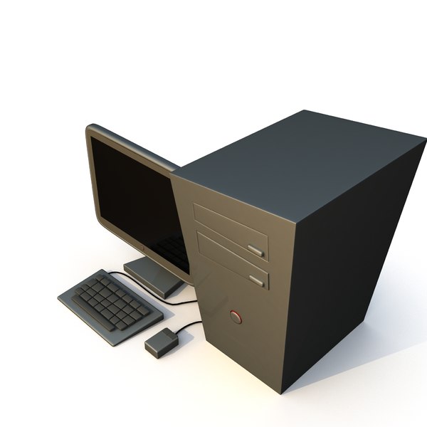 3d model stylized cartoon desktop pc
