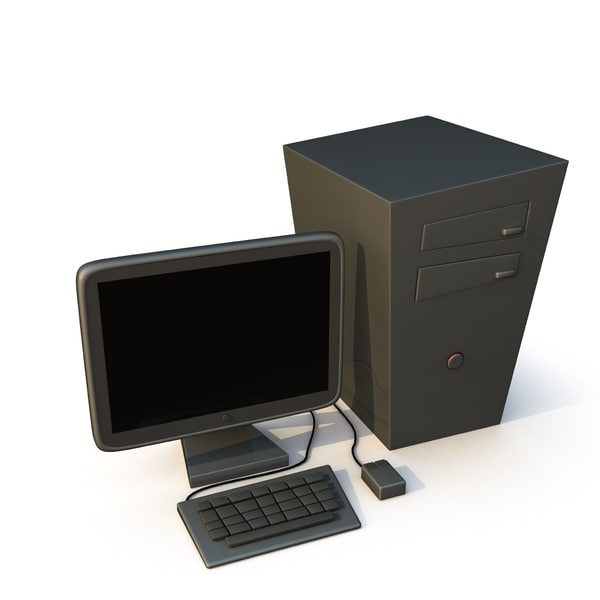 3d model stylized cartoon desktop pc