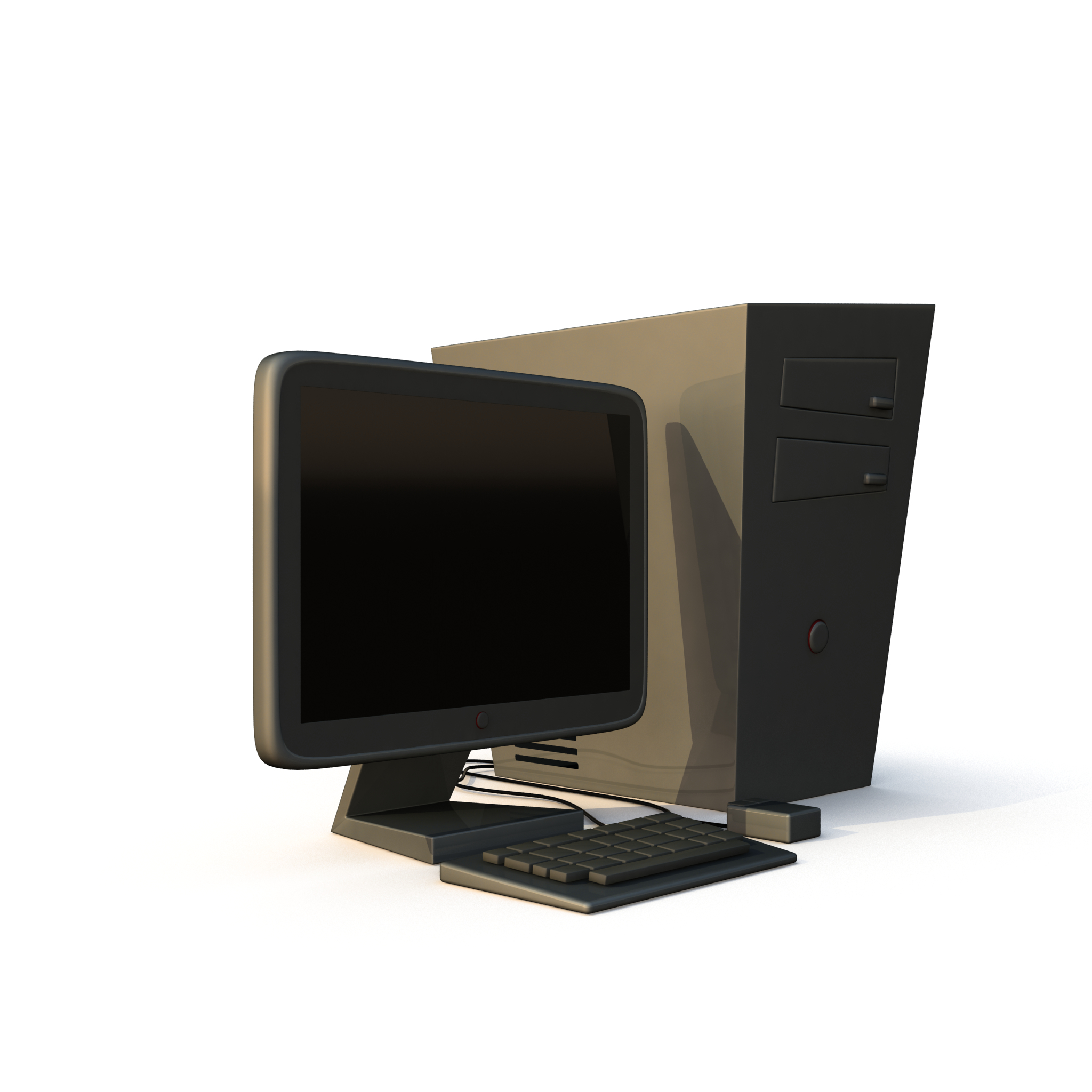 3d model stylized cartoon desktop pc
