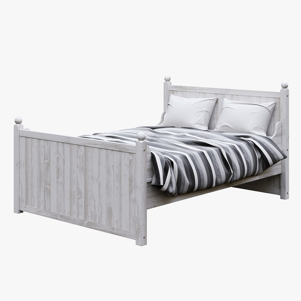 hurdal ikea bed 3d max