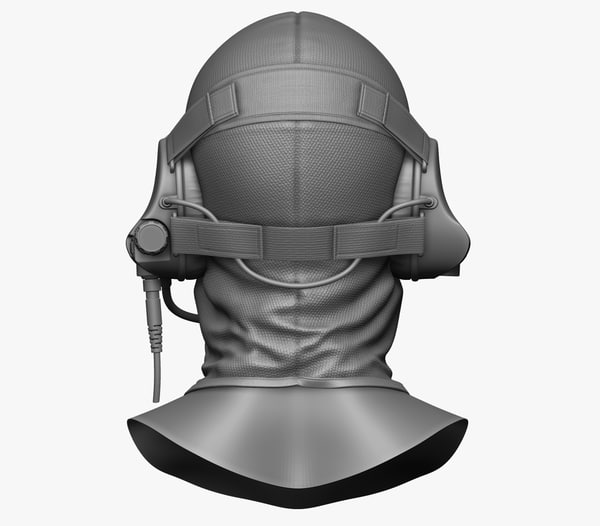 3d military head