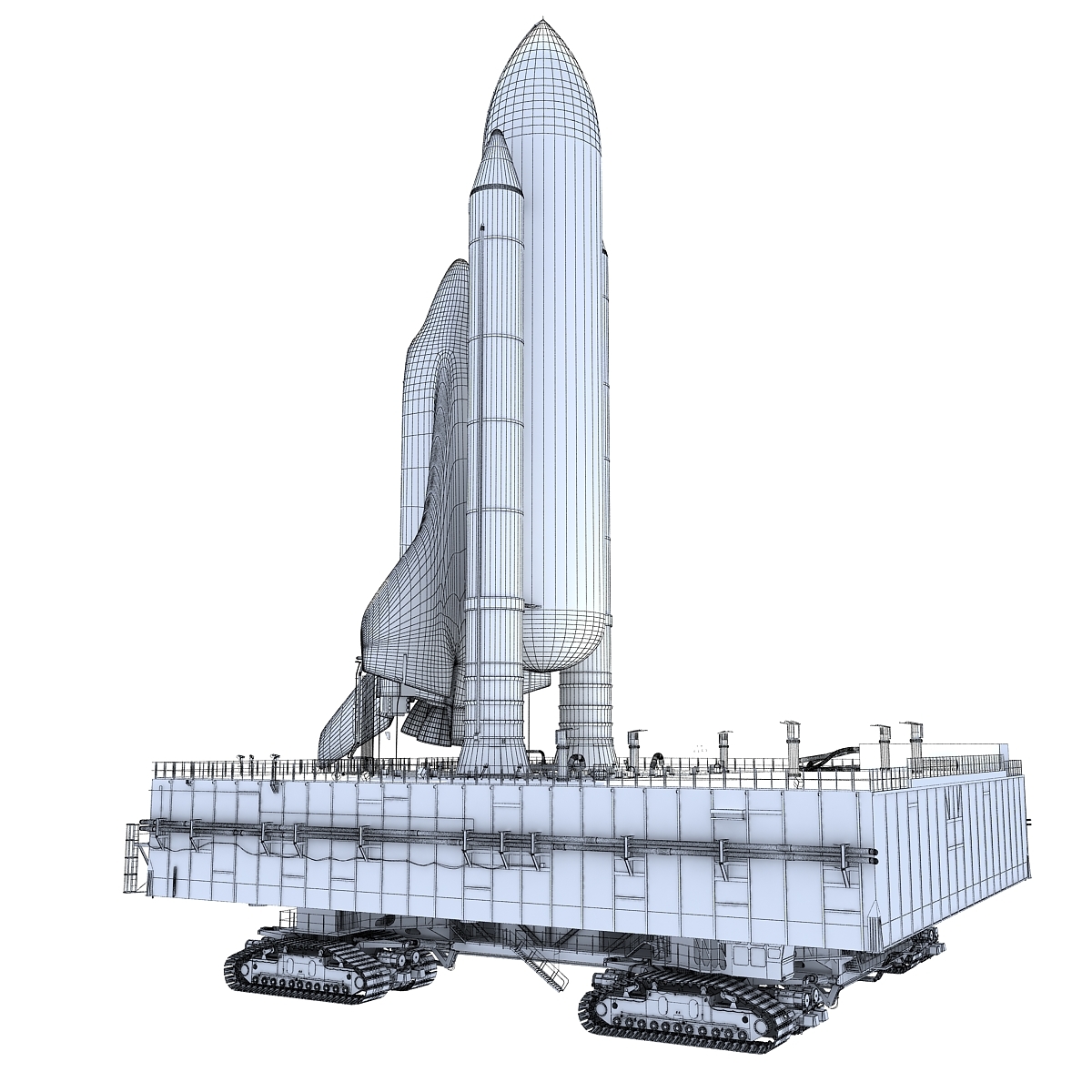 3d model space shuttle launch pad