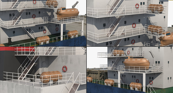 sea cargo ship generic 3d model