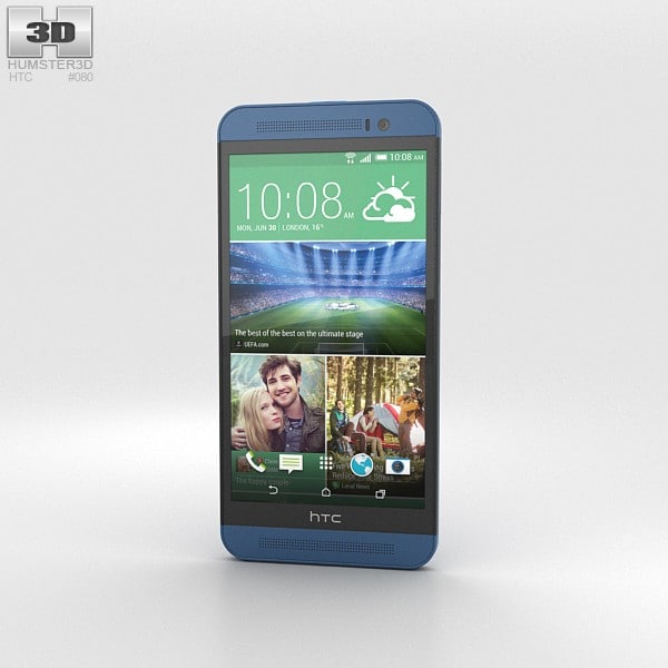 htc e8 blue 3d model