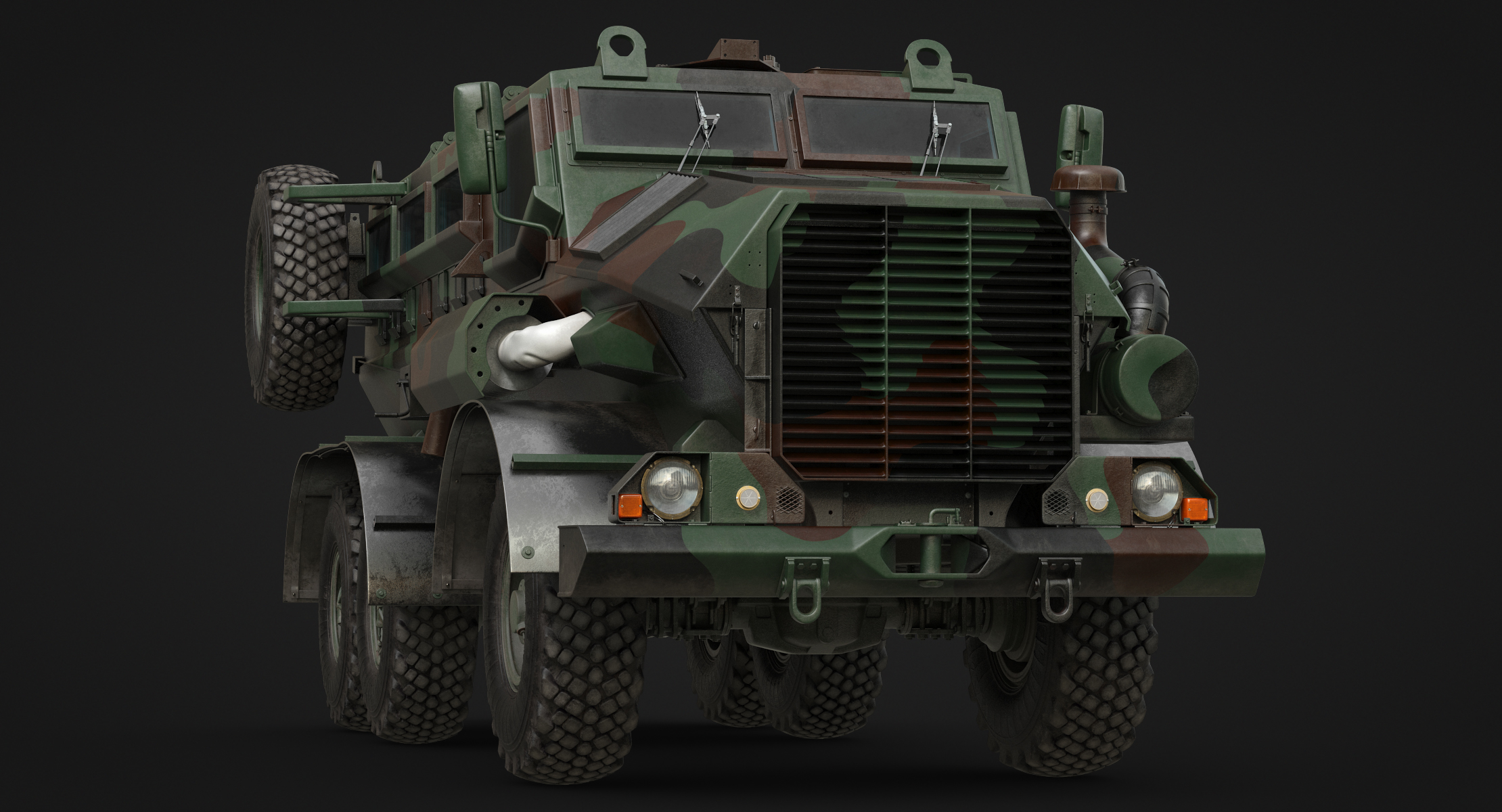 truck military casspir mk 3d model