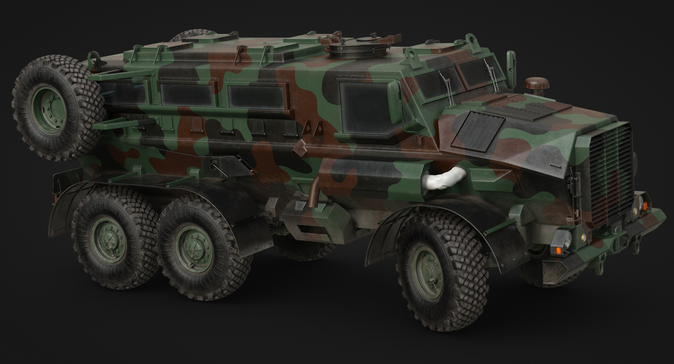 truck military casspir mk 3d model