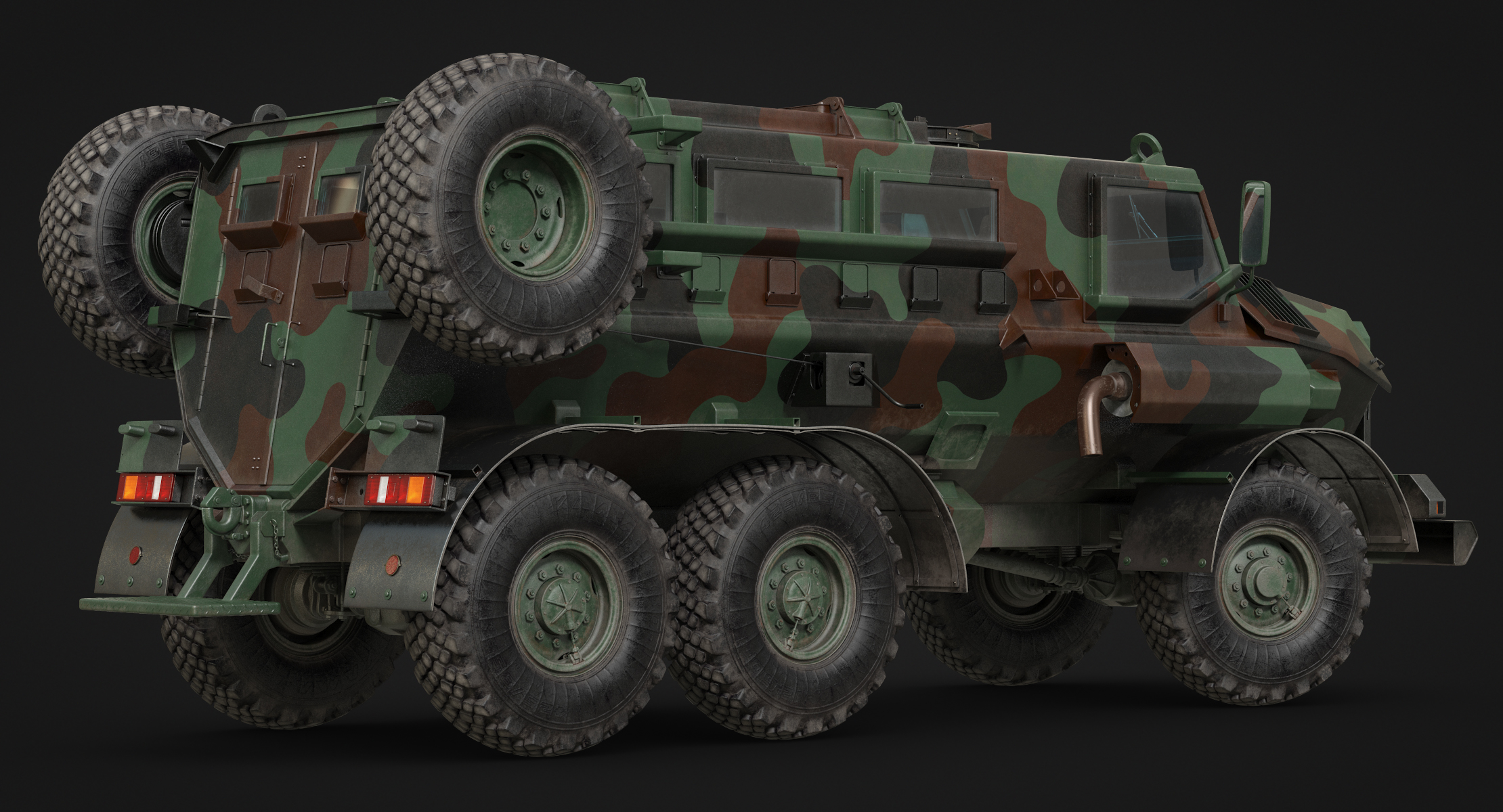 truck military casspir mk 3d model
