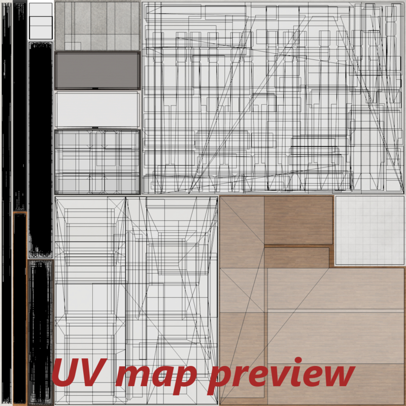 modern houses interior 3d obj