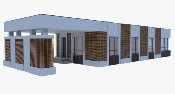 modern houses interior 3d obj