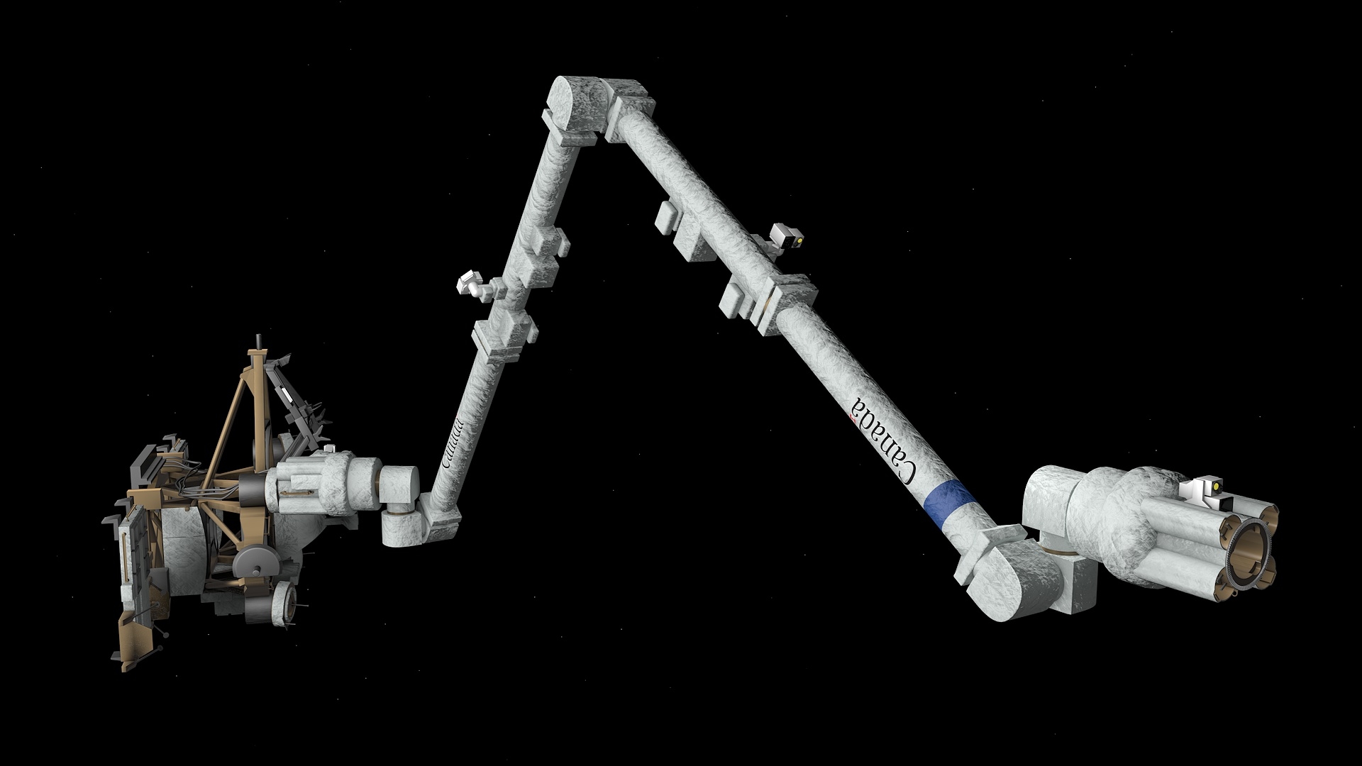 3d iss module canadarm 2 model