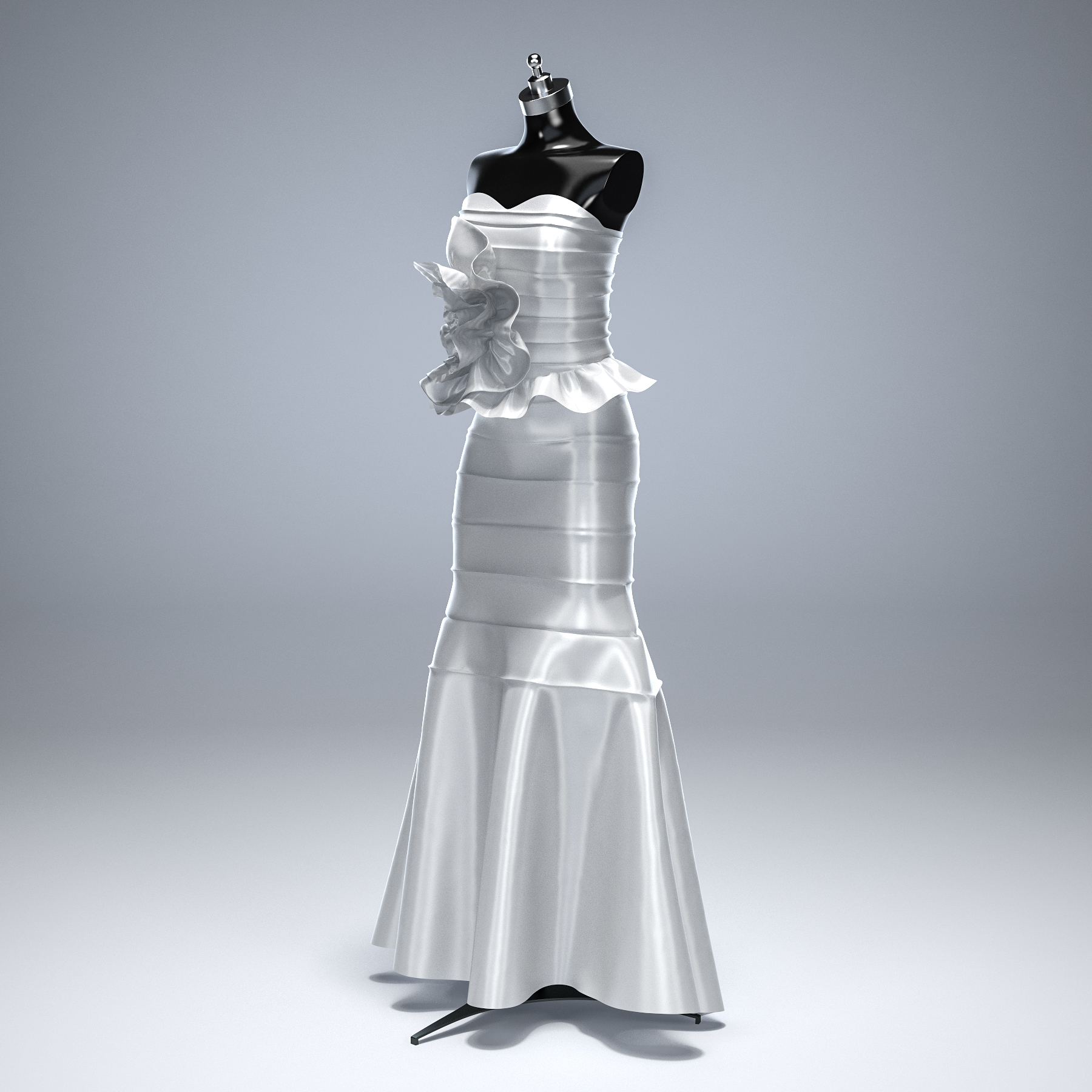 3d wedding dress model