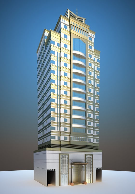 3d hotel building