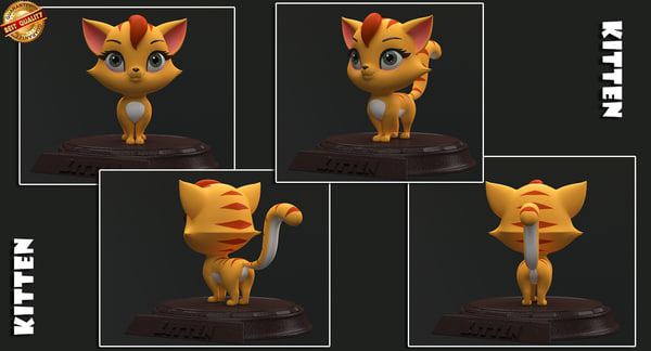 3d kitten cartoon